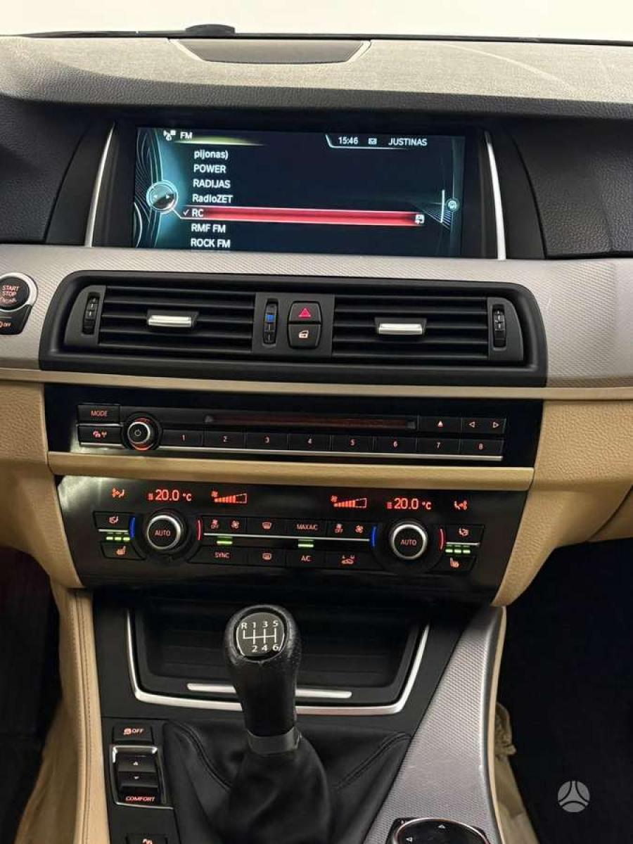 Melns BMW 520 2013 Marijampole, ar dzinēja tilpumu 2.00 L un nobraukumu 308 tūkst. km par 10500 €, foto 18 vietnē AUTOMOTO.COM.LV
