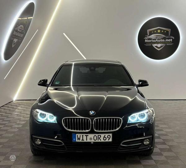 Black BMW 520 2013 in Marijampole, with an engine capacity of 2.00 L and mileage of 308 thousand km for 11850 €, photo 6 on AUTOMOTO.COM.LV