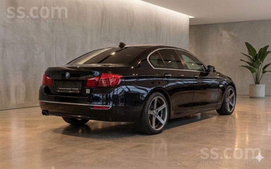 Melns BMW 520 2014 Jelgava, ar dzinēja tilpumu 2.00 L un nobraukumu 287 tūkst. km par 8496 €, foto 3 vietnē AUTOMOTO.COM.LV