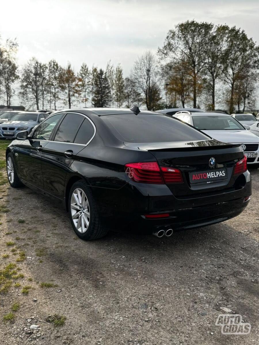 Black BMW 520 2014 in Klaipeda, with an engine capacity of 2.00 L and mileage of 261 thousand km for 11800 €, photo 6 on AUTOMOTO.COM.LV