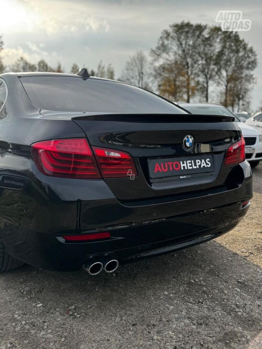 Black BMW 520 2014 in Klaipeda, with an engine capacity of 2.00 L and mileage of 261 thousand km for 11800 €, photo 7 on AUTOMOTO.COM.LV