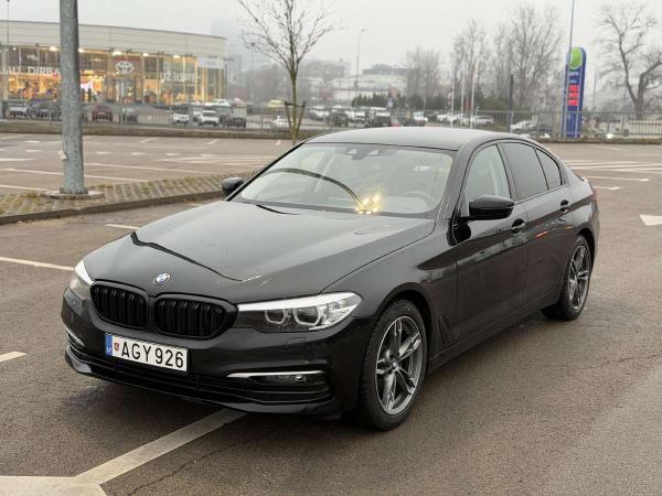 Black BMW 520 2017 in Vilnius, with an engine capacity of 2.00 L and mileage of 135 thousand km for 19900 €, photo 1 on AUTOMOTO.COM.LV