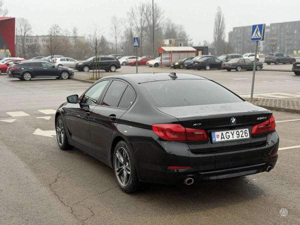 Black BMW 520 2017 in Vilnius, with an engine capacity of 2.00 L and mileage of 135 thousand km for 19900 €, photo 6 on AUTOMOTO.COM.LV