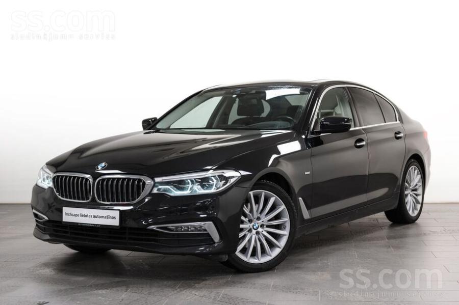 Black BMW 520 2017 in Riga, with an engine capacity of 2.00 L and mileage of 118 thousand km for 25900 €, photo 1 on AUTOMOTO.COM.LV