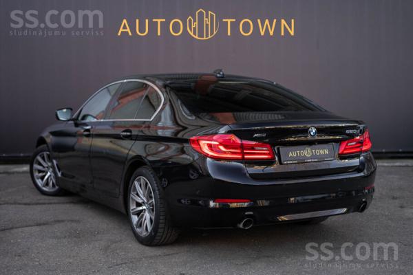 Black BMW 520 2017 in Riga, with an engine capacity of 2.00 L and mileage of 284 thousand km for 18990 €, photo 9 on AUTOMOTO.COM.LV