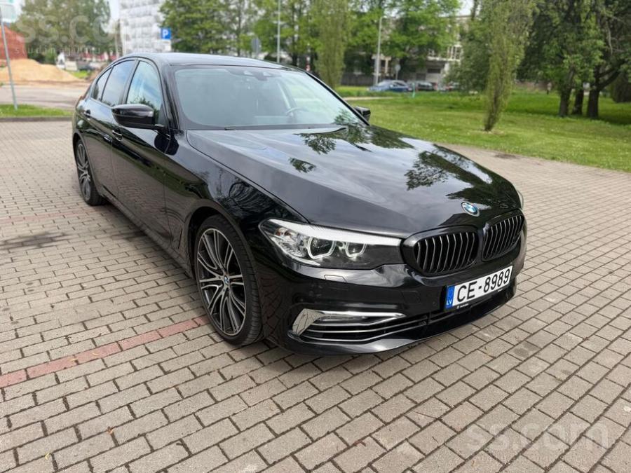 Black BMW 520 2017 in Riga, with an engine capacity of 2.00 L and mileage of 117 thousand km for 20900 €, photo 3 on AUTOMOTO.COM.LV