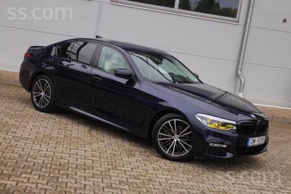 Black BMW 520 2017 in Riga, with an engine capacity of 2.00 L and mileage of 0 thousand km for 21995 €, photo 4 on AUTOMOTO.COM.LV