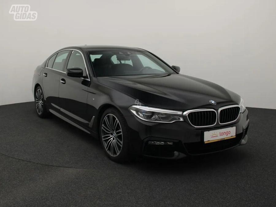 Black BMW 520 2018 in Vilnius, with an engine capacity of 2.00 L and mileage of 201 thousand km for 22499 €, photo 11 on AUTOMOTO.COM.LV