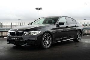 Black BMW 520 2019 in Vilnius, with an engine capacity of 2.00 L and mileage of 156 thousand km for 23900 €, photo 2 on AUTOMOTO.COM.LV