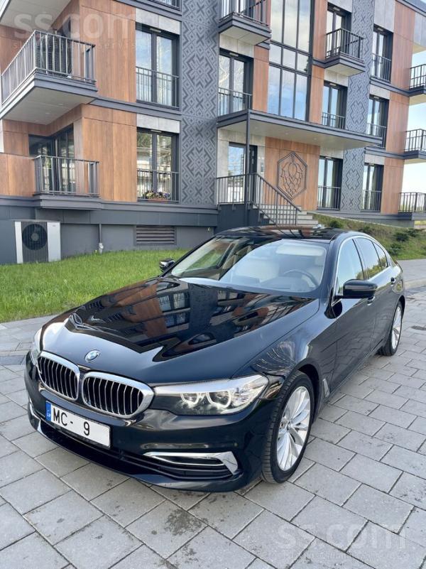 Black BMW 520 2019 in Riga, with an engine capacity of 2.00 L and mileage of 187 thousand km for 28450 €, photo 1 on AUTOMOTO.COM.LV