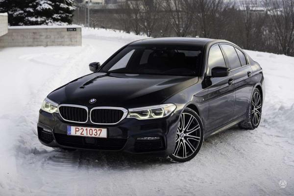 Black BMW 520 2020 in Vilnius, with an engine capacity of 2.00 L and mileage of 251 thousand km for 22800 €, photo 2 on AUTOMOTO.COM.LV