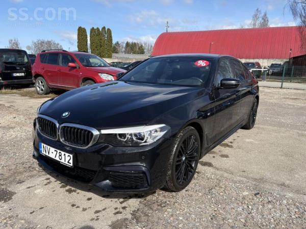 Black BMW 520 2020 in Riga, with an engine capacity of 2.00 L and mileage of 90 thousand km for 25500 €, photo 1 on AUTOMOTO.COM.LV