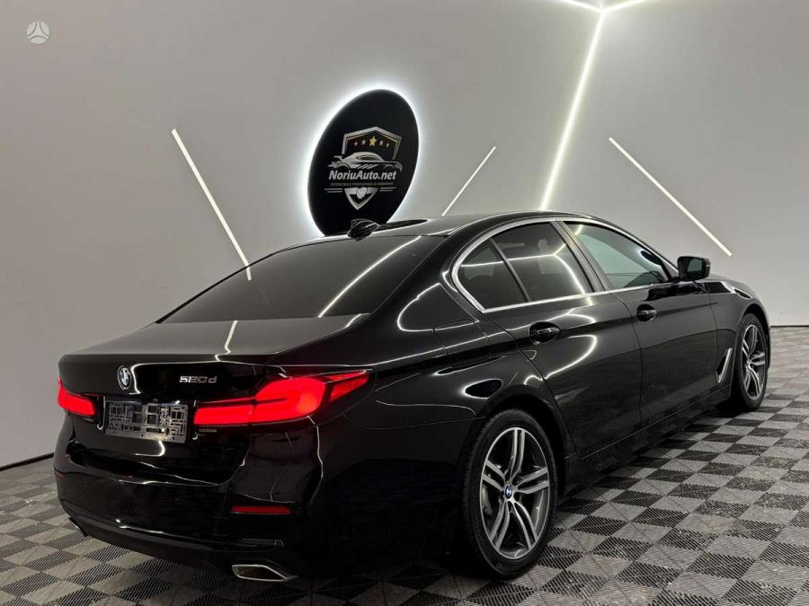 Black BMW 520 2021 in Marijampole, with an engine capacity of 2.00 L and mileage of 166 thousand km for 29999 €, photo 26 on AUTOMOTO.COM.LV