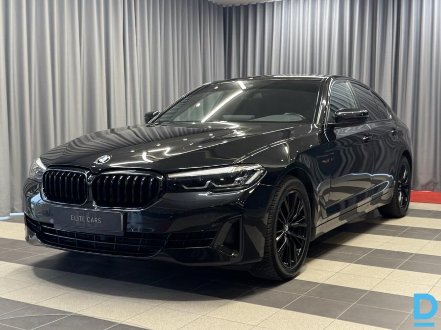 Black BMW 520 2021 in Marupe, with an engine capacity of 2.00 L and mileage of 89 thousand km for 29990 €, photo 1 on AUTOMOTO.COM.LV