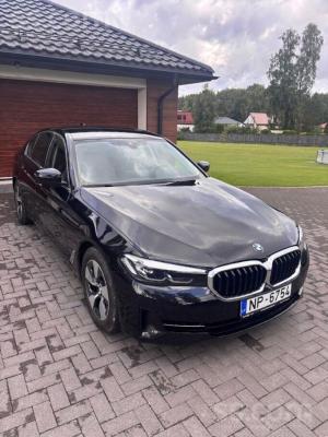 Black BMW 520 2021 in Riga, with an engine capacity of 2.00 L and mileage of 72 thousand km for 35000 €, photo  on AUTOMOTO.COM.LV