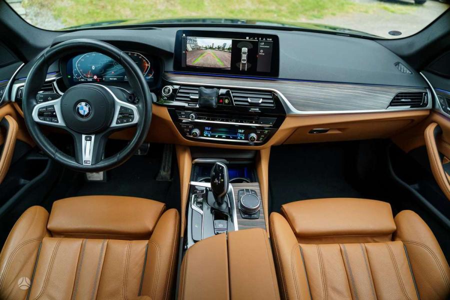 Black BMW 520 2021 in Vilnius, with an engine capacity of 2.00 L and mileage of 50 thousand km for 35900 €, photo 27 on AUTOMOTO.COM.LV