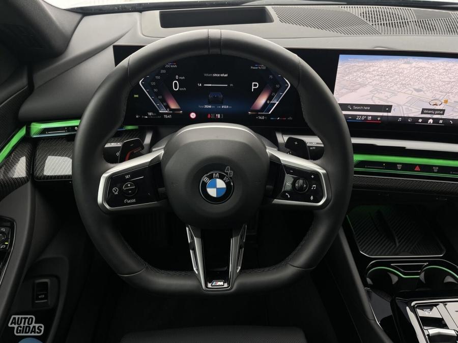 Black BMW 520 2025 in Kaunas, with an engine capacity of 2.00 L and mileage of 25 thousand km for 54992 €, photo 13 on AUTOMOTO.COM.LV