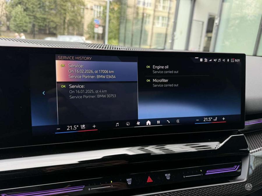 Black BMW 520 2025 in Vilnius, with an engine capacity of 2.00 L and mileage of 24 thousand km for 53900 €, photo 17 on AUTOMOTO.COM.LV