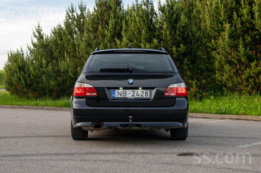 Black BMW 520 2005 in Talsi, with an engine capacity of 2.00 L and mileage of 343 thousand km for 3100 €, photo 5 on AUTOMOTO.COM.LV