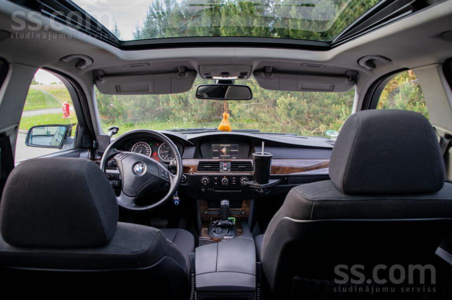 Black BMW 520 2005 in Talsi, with an engine capacity of 2.00 L and mileage of 343 thousand km for 3100 €, photo 9 on AUTOMOTO.COM.LV