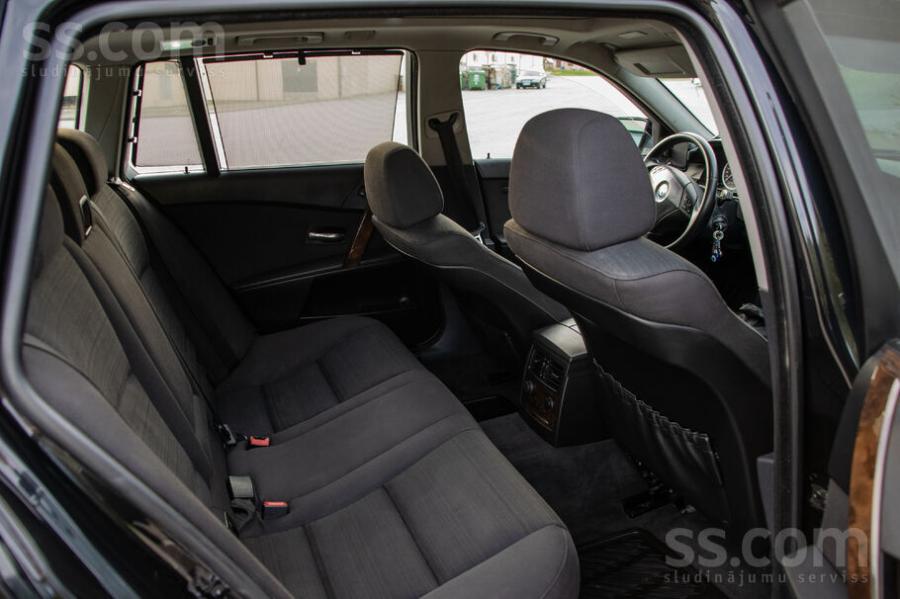 Black BMW 520 2005 in Talsi, with an engine capacity of 2.00 L and mileage of 343 thousand km for 3100 €, photo 11 on AUTOMOTO.COM.LV