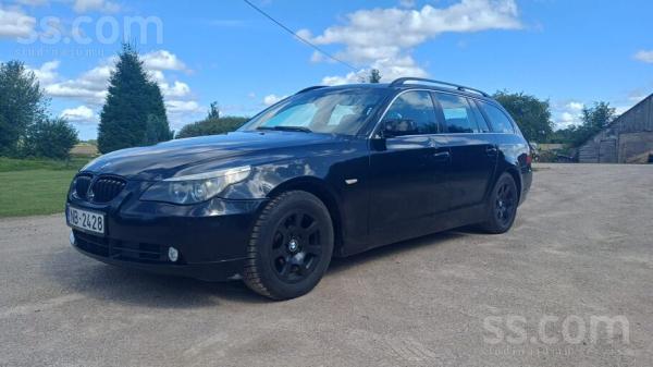 Black BMW 520 2005 in Talsi, with an engine capacity of 2.00 L and mileage of 345 thousand km for 2300 €, photo 1 on AUTOMOTO.COM.LV