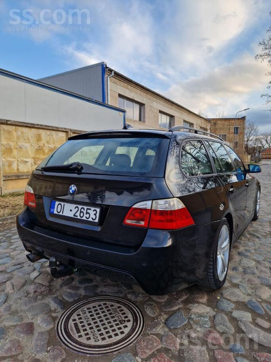 Black BMW 520 2006 in Jelgava, with an engine capacity of 2.00 L and mileage of 515 thousand km for 3600 €, photo 6 on AUTOMOTO.COM.LV