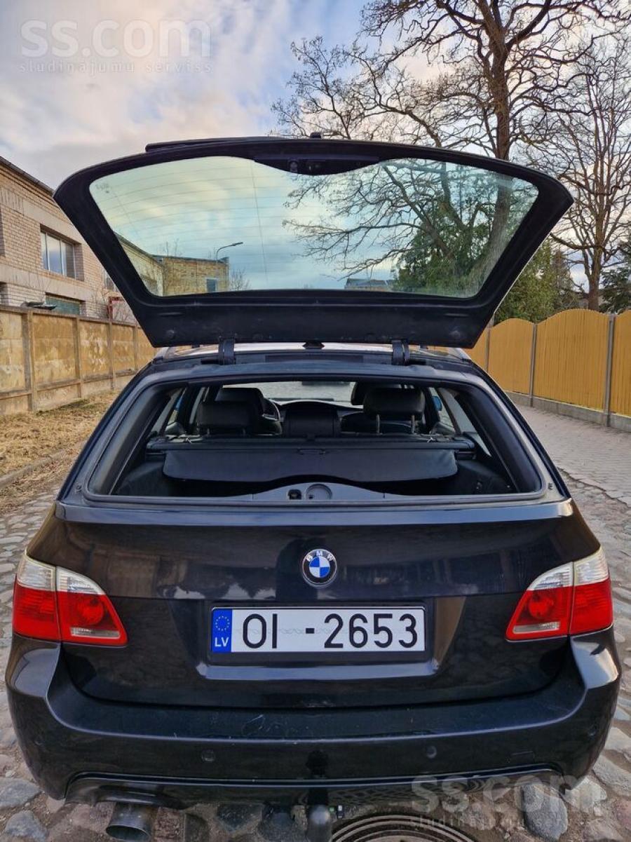 Black BMW 520 2006 in Jelgava, with an engine capacity of 2.00 L and mileage of 515 thousand km for 3600 €, photo 7 on AUTOMOTO.COM.LV