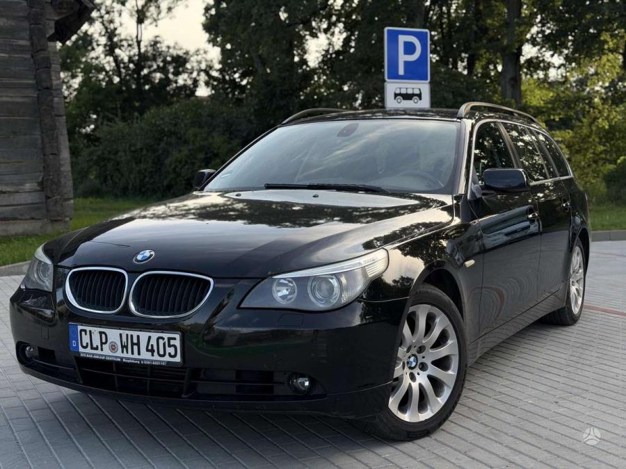 Black BMW 520 2006 in Rokiskis, with an engine capacity of 2.00 L and mileage of 400 thousand km for 2150 €, photo 1 on AUTOMOTO.COM.LV