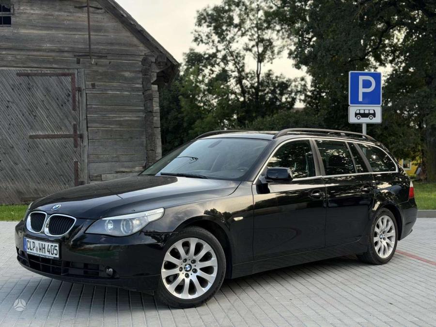 Black BMW 520 2006 in Rokiskis, with an engine capacity of 2.00 L and mileage of 400 thousand km for 2150 €, photo 5 on AUTOMOTO.COM.LV