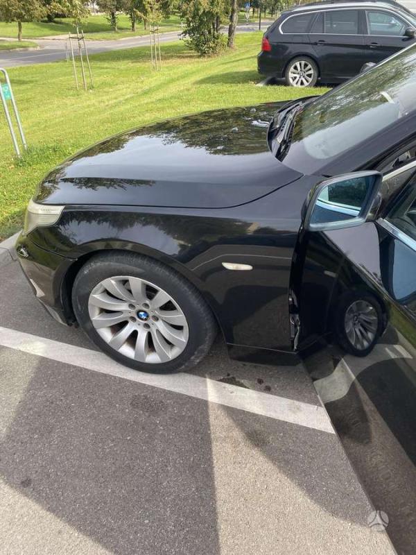 Black BMW 520 2006 in Vilnius, with an engine capacity of 2.00 L and mileage of 275 thousand km for 2300 €, photo 7 on AUTOMOTO.COM.LV