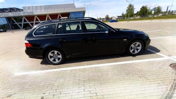 Black BMW 520 2007 in Rezekne, with an engine capacity of 2.00 L and mileage of 357 thousand km for 4200 €, photo 4 on AUTOMOTO.COM.LV
