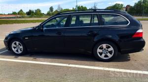 Black BMW 520 2007 in Rezekne, with an engine capacity of 2.00 L and mileage of 357 thousand km for 4200 €, photo 5 on AUTOMOTO.COM.LV