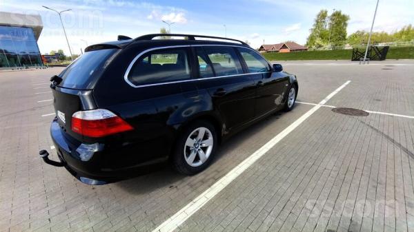 Black BMW 520 2007 in Rezekne, with an engine capacity of 2.00 L and mileage of 357 thousand km for 4200 €, photo 6 on AUTOMOTO.COM.LV