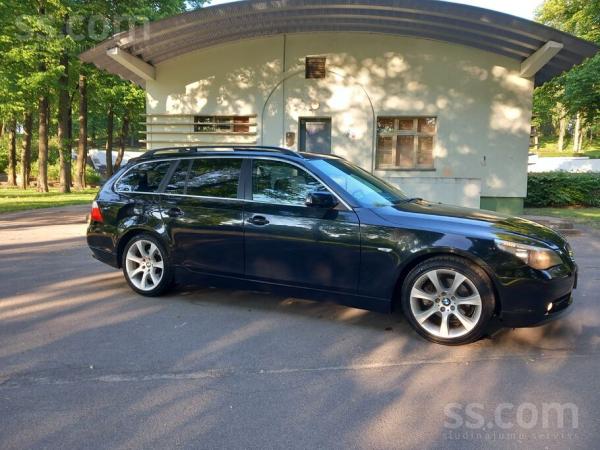 Black BMW 520 2007 in Riga, with an engine capacity of 2.00 L and mileage of 242 thousand km for 3999 €, photo 3 on AUTOMOTO.COM.LV