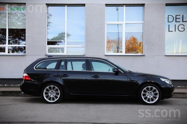 Black BMW 520 2008 in Riga, with an engine capacity of 2.00 L and mileage of 0 thousand km for 6100 €, photo 3 on AUTOMOTO.COM.LV