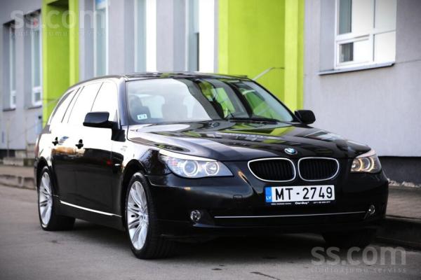 Black BMW 520 2008 in Riga, with an engine capacity of 2.00 L and mileage of 0 thousand km for 6100 €, photo 4 on AUTOMOTO.COM.LV