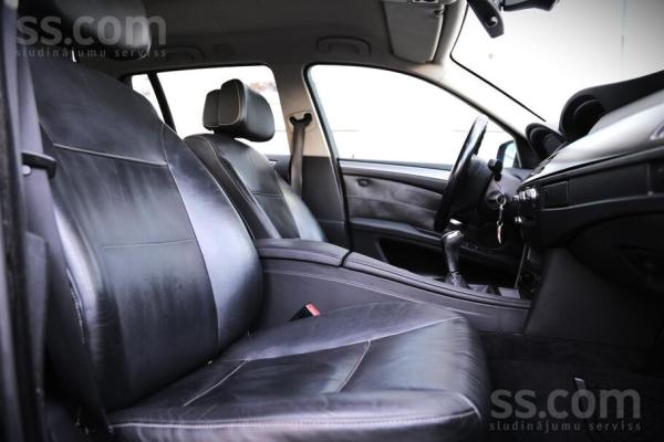 Black BMW 520 2008 in Riga, with an engine capacity of 2.00 L and mileage of 0 thousand km for 6100 €, photo 10 on AUTOMOTO.COM.LV
