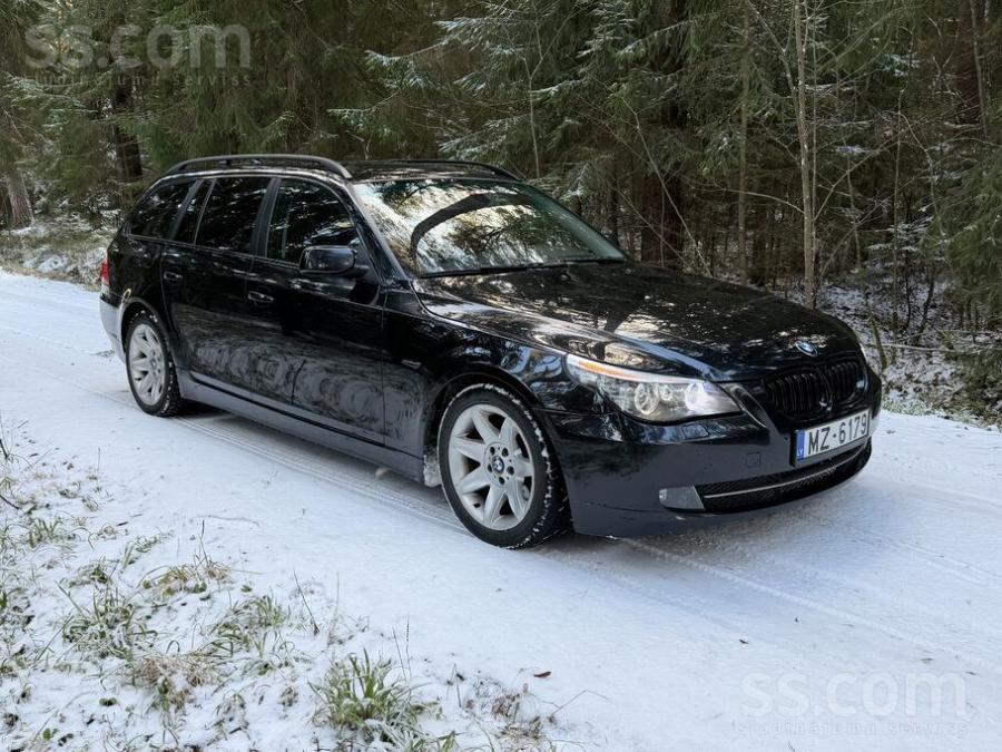 Black BMW 520 2008 in Rezekne, with an engine capacity of 2.00 L and mileage of 274 thousand km for 3800 €, photo 2 on AUTOMOTO.COM.LV