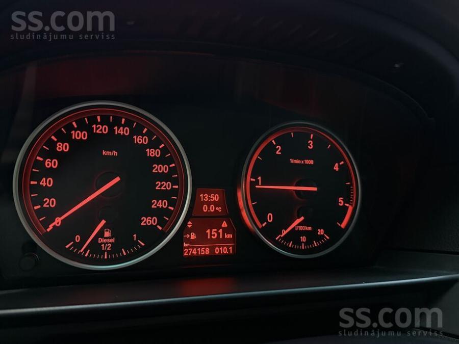 Black BMW 520 2008 in Rezekne, with an engine capacity of 2.00 L and mileage of 274 thousand km for 3800 €, photo 10 on AUTOMOTO.COM.LV