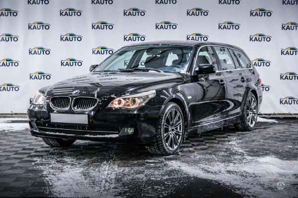 Black BMW 520 2008 in Kaunas, with an engine capacity of 2.00 L and mileage of 362 thousand km for 5990 €, photo 1 on AUTOMOTO.COM.LV