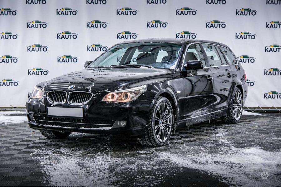 Black BMW 520 2008 in Kaunas, with an engine capacity of 2.00 L and mileage of 362 thousand km for 5990 €, photo 1 on AUTOMOTO.COM.LV