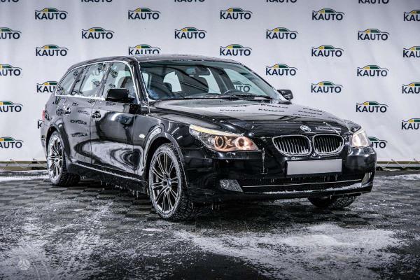 Black BMW 520 2008 in Kaunas, with an engine capacity of 2.00 L and mileage of 362 thousand km for 5990 €, photo 2 on AUTOMOTO.COM.LV