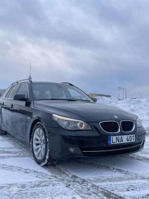 Black BMW 520 2008 in Vilnius, with an engine capacity of 2.00 L and mileage of 359 thousand km for 3600 €, photo  on AUTOMOTO.COM.LV