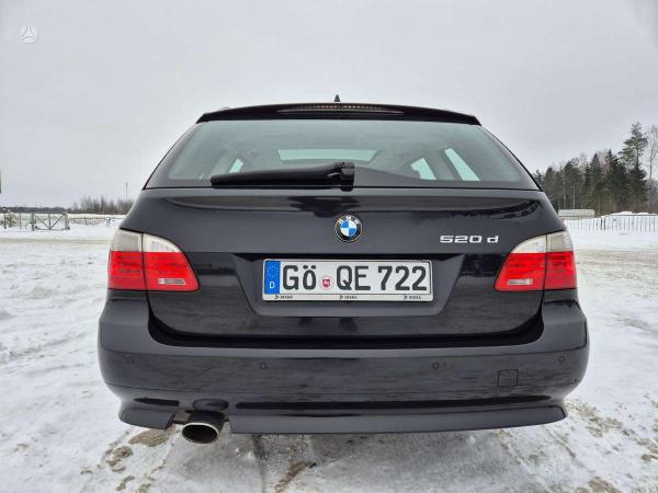 Black BMW 520 2008 in Vilnius, with an engine capacity of 2.00 L and mileage of 278 thousand km for 4900 €, photo 6 on AUTOMOTO.COM.LV