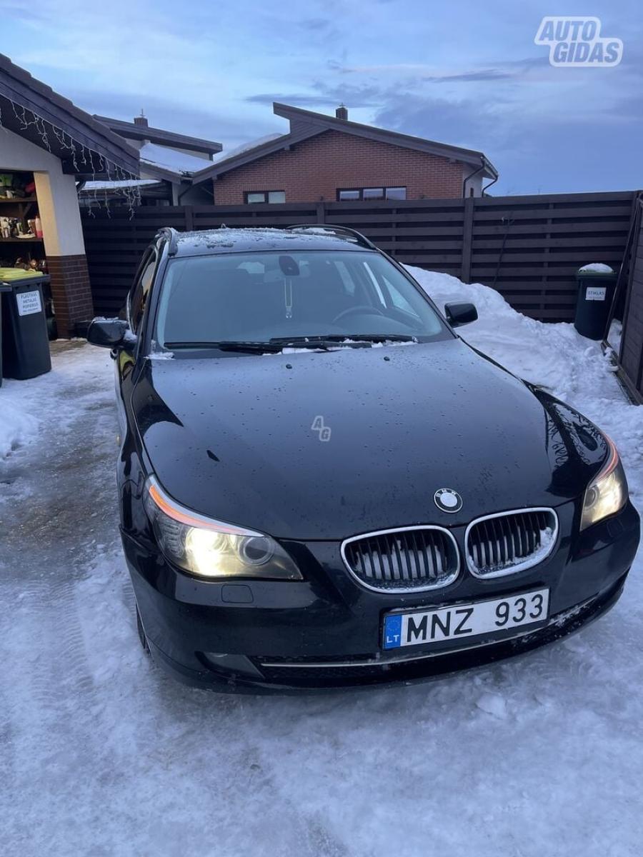 Black BMW 520 2008 in Klaipeda, with an engine capacity of 2.00 L and mileage of 450 thousand km for 2000 €, photo 1 on AUTOMOTO.COM.LV