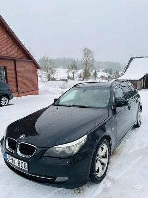 Black BMW 520 2008 in Vilnius, with an engine capacity of 2.00 L and mileage of 481 thousand km for 4300 €, photo  on AUTOMOTO.COM.LV