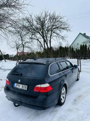 Black BMW 520 2008 in Vilnius, with an engine capacity of 2.00 L and mileage of 481 thousand km for 4300 €, photo 3 on AUTOMOTO.COM.LV