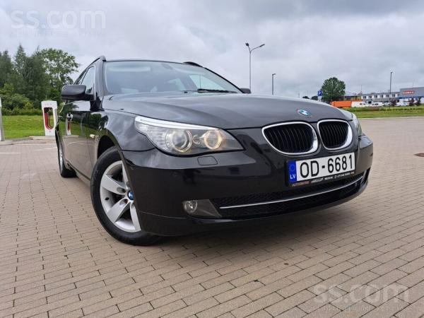 Black BMW 520 2008 in Rezekne, with an engine capacity of 2.00 L and mileage of 292 thousand km for 4150 €, photo 1 on AUTOMOTO.COM.LV