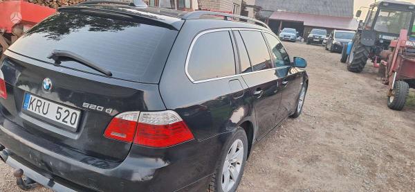 Black BMW 520 2008 in Mazeikiai, with an engine capacity of 2.00 L and mileage of 325 thousand km for 3000 €, photo 3 on AUTOMOTO.COM.LV
